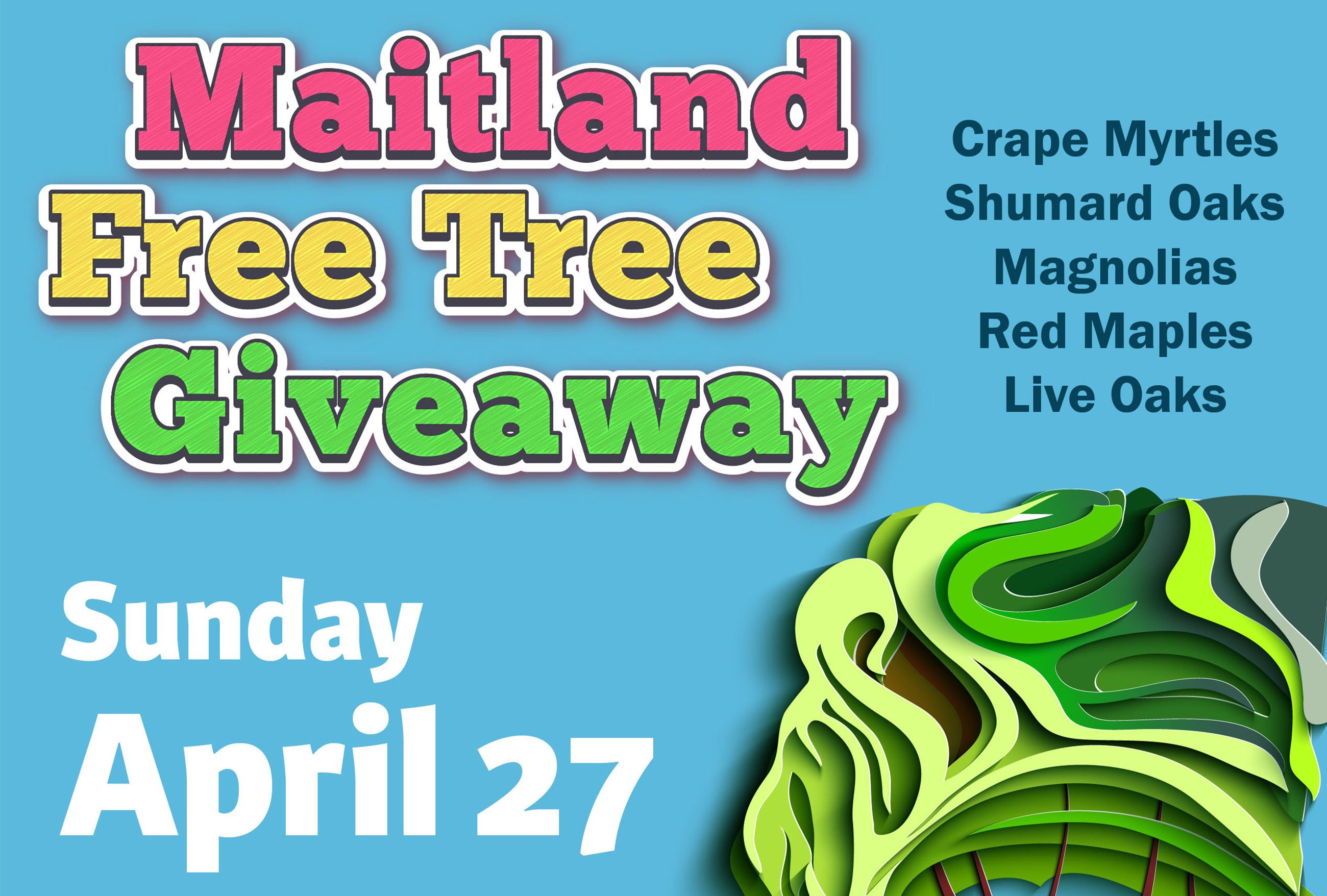 Calendar • Free Tree Giveaway